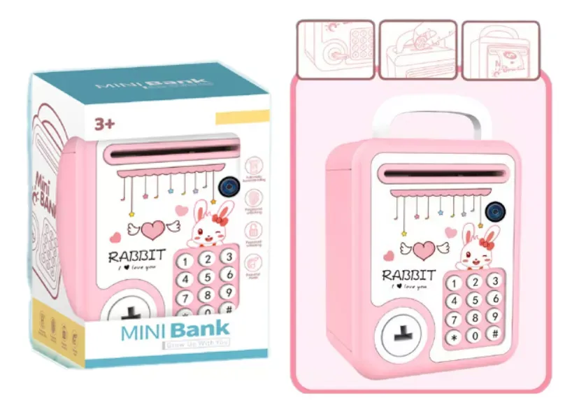 Mini Bank Caja Fuerte Rosa 2763658 - Kinderland